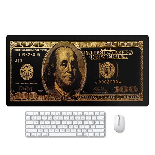 Black Money Rectangle Mouse Pad Non Slip Rubber Base Cool Funny US ...