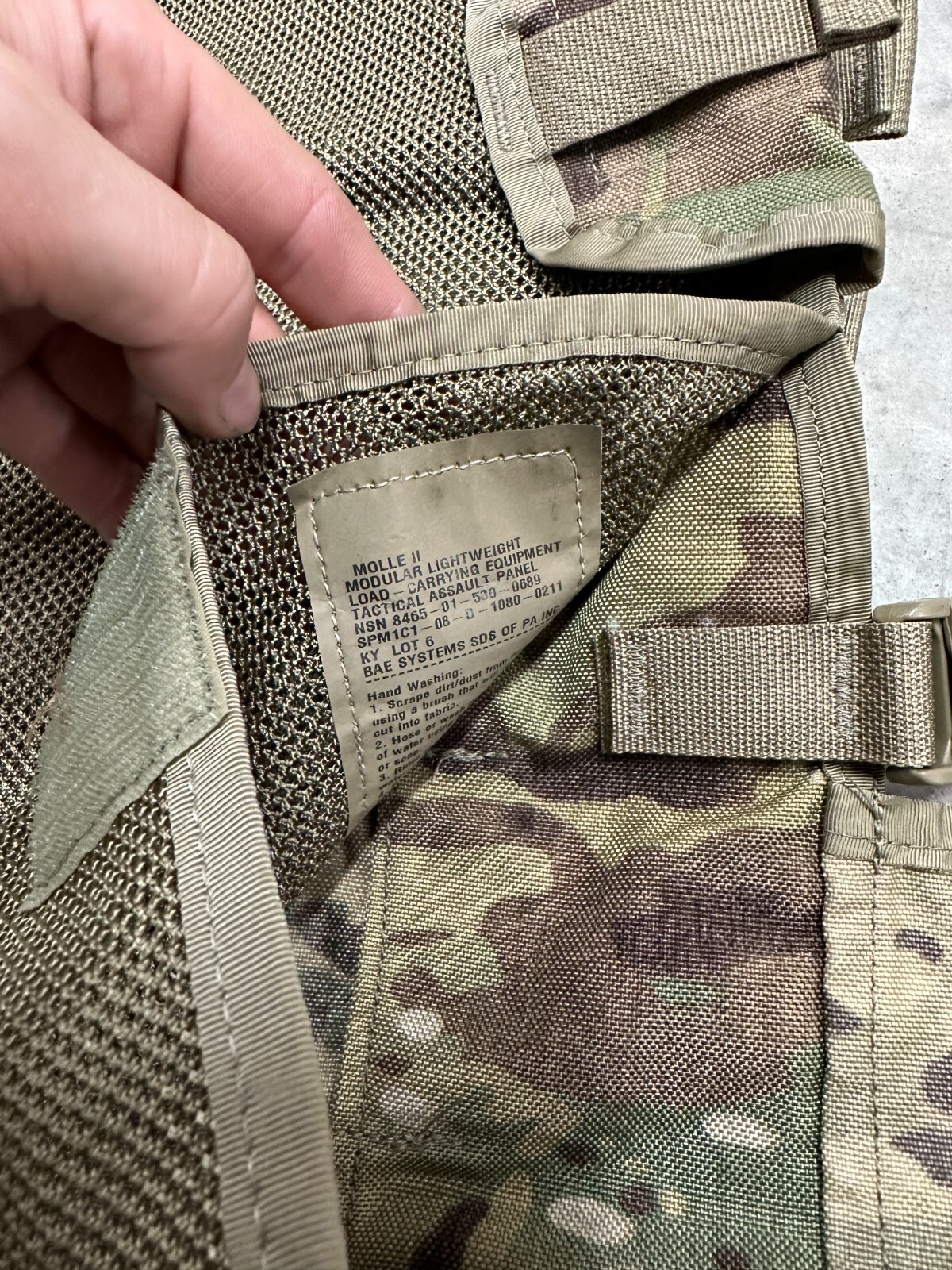 Complete US Army OCP Multicam Molle II Tactical Assault Panel TAP Chest ...