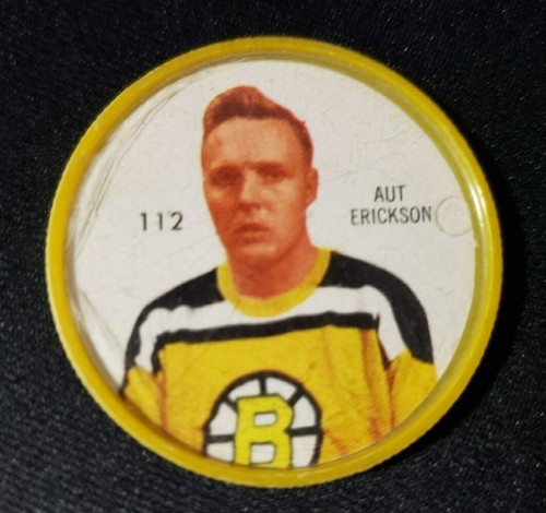 1960-61 SHIRRIFF HOCKEY COINS - AUT ERICKSON - #112 - Boston Bruins ...