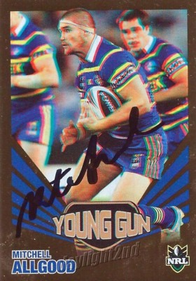 Signed 2012 PARRAMATTA EELS NRL Card MITCHELL ALLGOOD Daily Telegraph ...