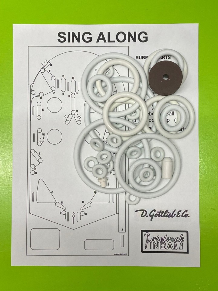 1967 Gottlieb Sing Along Pinball Machine Maintenance Tune Up Kit | eBay