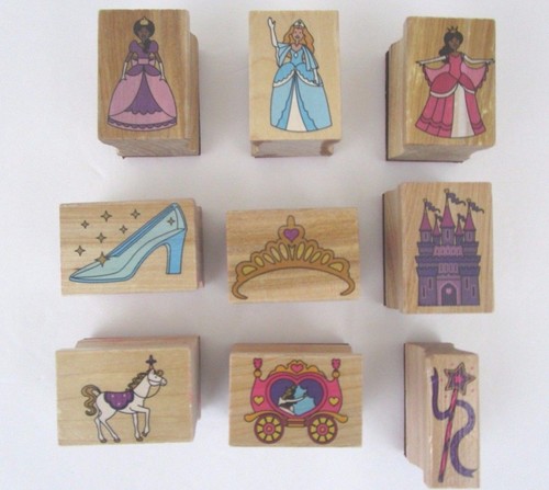 Princess Wooden Rubber Stamps by Melissa & Doug Set of 9 | eBay