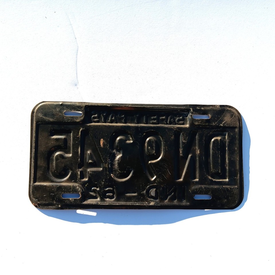 Indiana 1962 License DN 9345 plate Car Truck Auto Garage Mancave EX ...