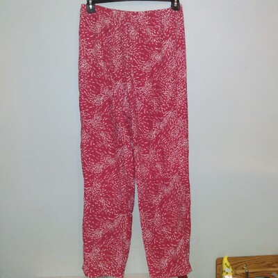 Vintage Intriguing Threads 80s Rayon Red Lounge Pants with Floral 14 | eBay