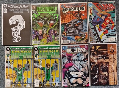 DC Comics Lot - Justice League #71, Underworld, Eclipso, Sandman, Flash ...