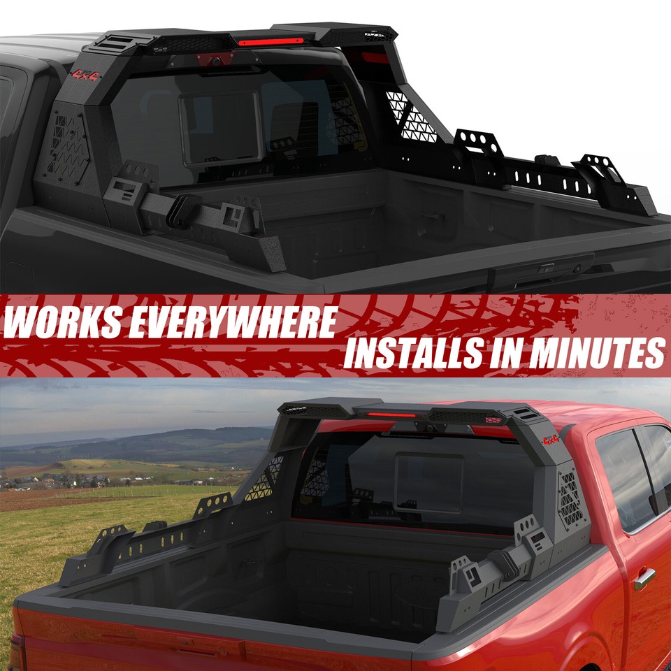 Adjustable Chase Rack Truck Bed Sport Roll Bar Cage for Tacoma/Tundra ...