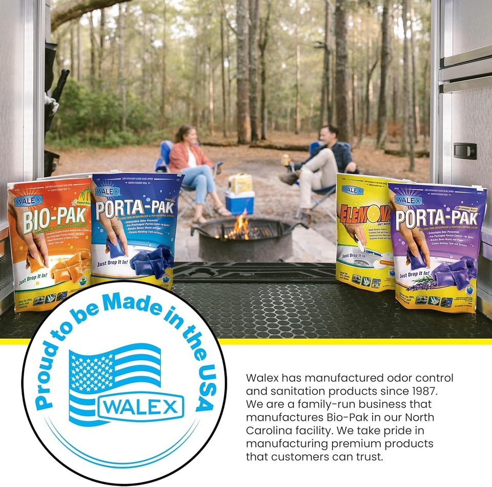 Walex Bio-Pak RV Holding Tank Deodorizer & Waste Digester Drop-Ins, 10 ...