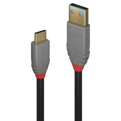 Lindy W128911672 36913 2m USB 3.2 Type A to C Cable 10Gbps, 5A, PD ...