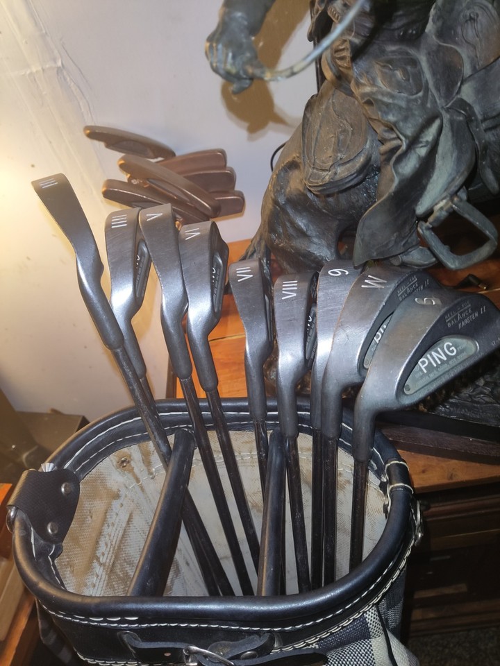 left handed Ping KARSTEN 2 roman numeral 3-9 PW SW golf Iron Set 9 ...