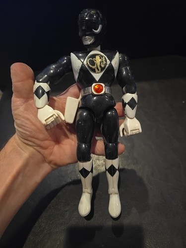 Vintage 1994 Mighty Morphin Power Rangers Karate Kick 8" Zack Black ...
