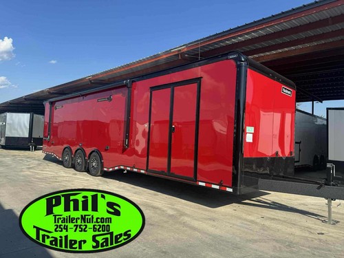 Haulmark NEW 85X34 EDGE ENCLOSED RACE TRAILER ELECTRIC AWNING CAR RACE ...