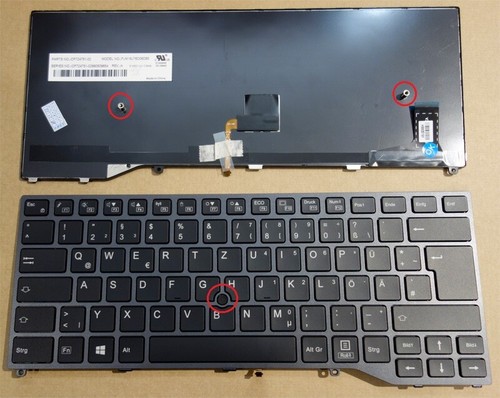 Genuine Keyboard Fujitsu Siemens LifeBook U747 U748 E448 E548 Keyboard ...