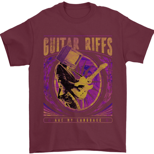 Guitar Riffs Are My Language Guitarist Mens T-Shirt 100% Cotton | eBay