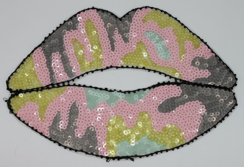 Sequin Patch: Funky Lips | eBay