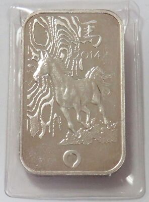 2014 1 OZ SILVER RAND REFINERY LUNAR YEAR OF THE HORSE BAR | eBay