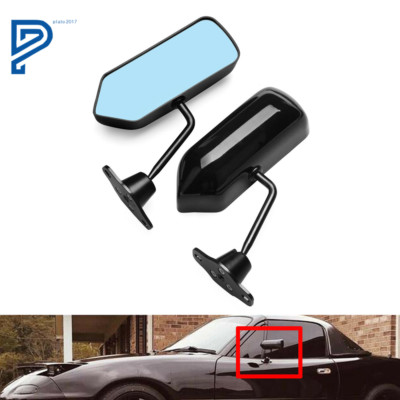 2 X Black Universal F1 Style Car Racing Rearview Side Wing Mirrors ...