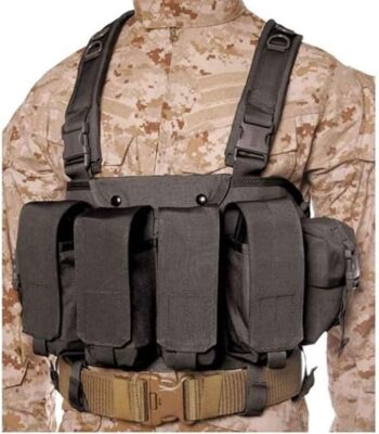 Black Commando Chest Harness for Secure Gear and Equipment Carrying | eBay