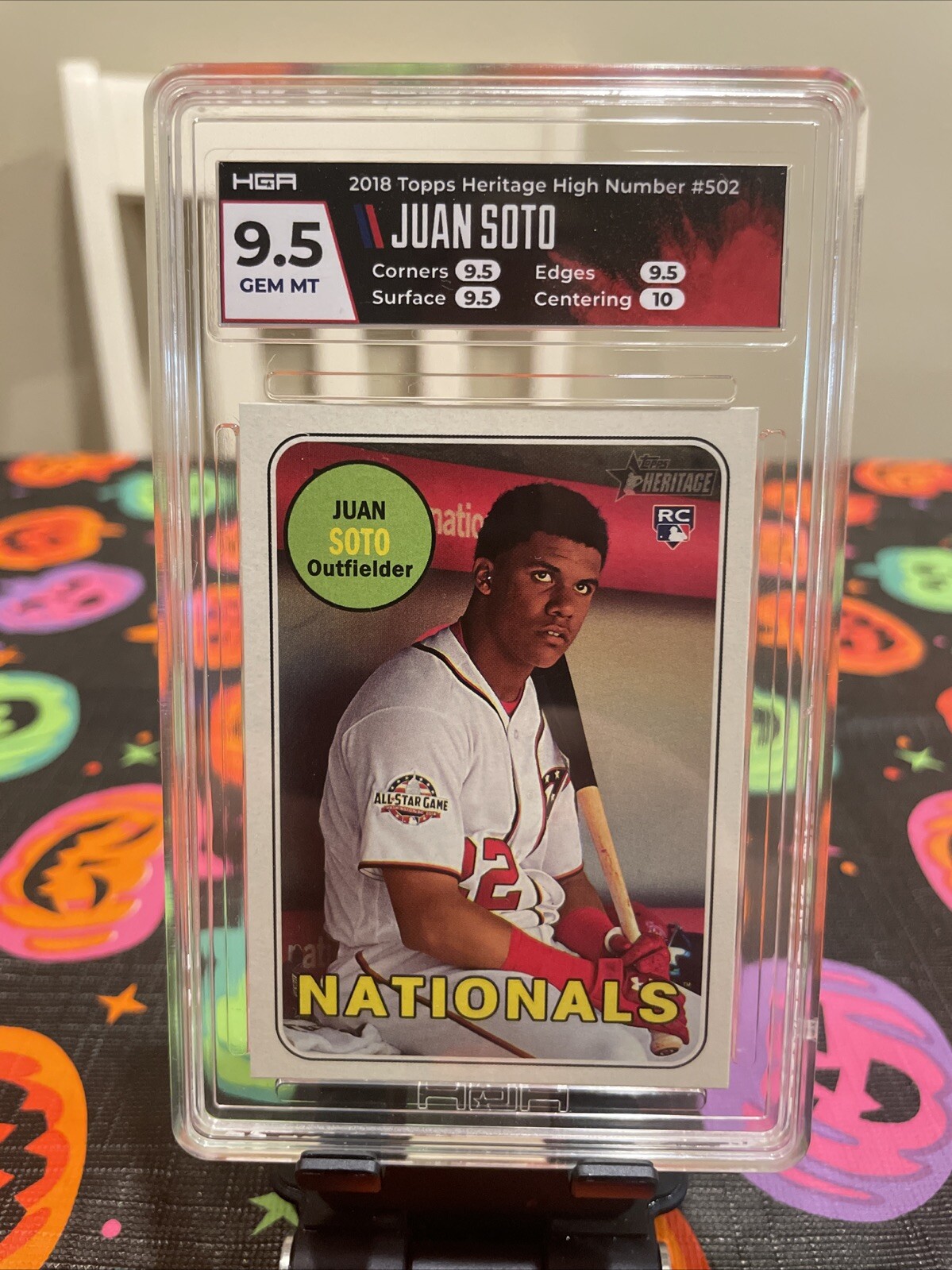 Juan Soto 2018 Topps Heritage Rookie 502 Hga 9 5 Gem Mint Washington