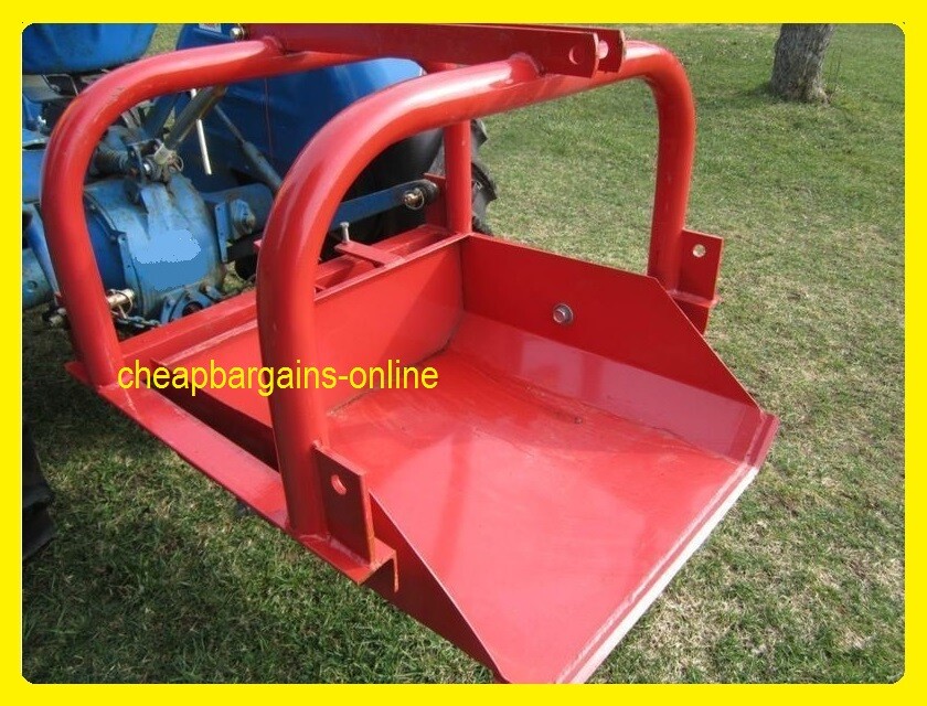 30" STEEL SCOOP BUCKET TRACTOR REAR BUCKET REVERSIBLE CAT1 3 POINT ...