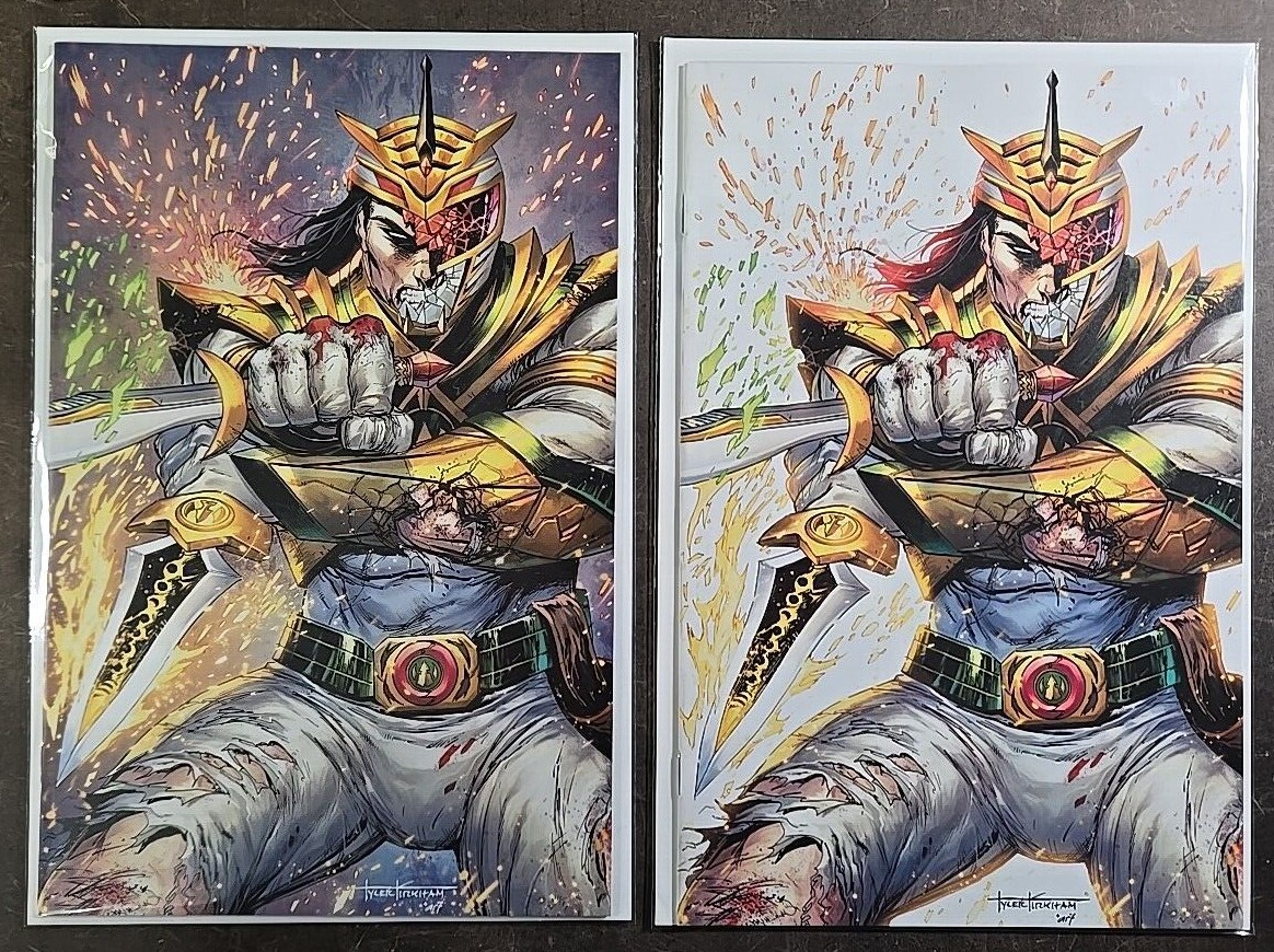 Mighty Morphin Power Rangers #101 - Tyler Kirkham -Battle Damage Virgin ...