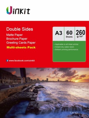 A3 Double Sides Matte Matt Inkjet Paper Thick Photo Printing Paper ...