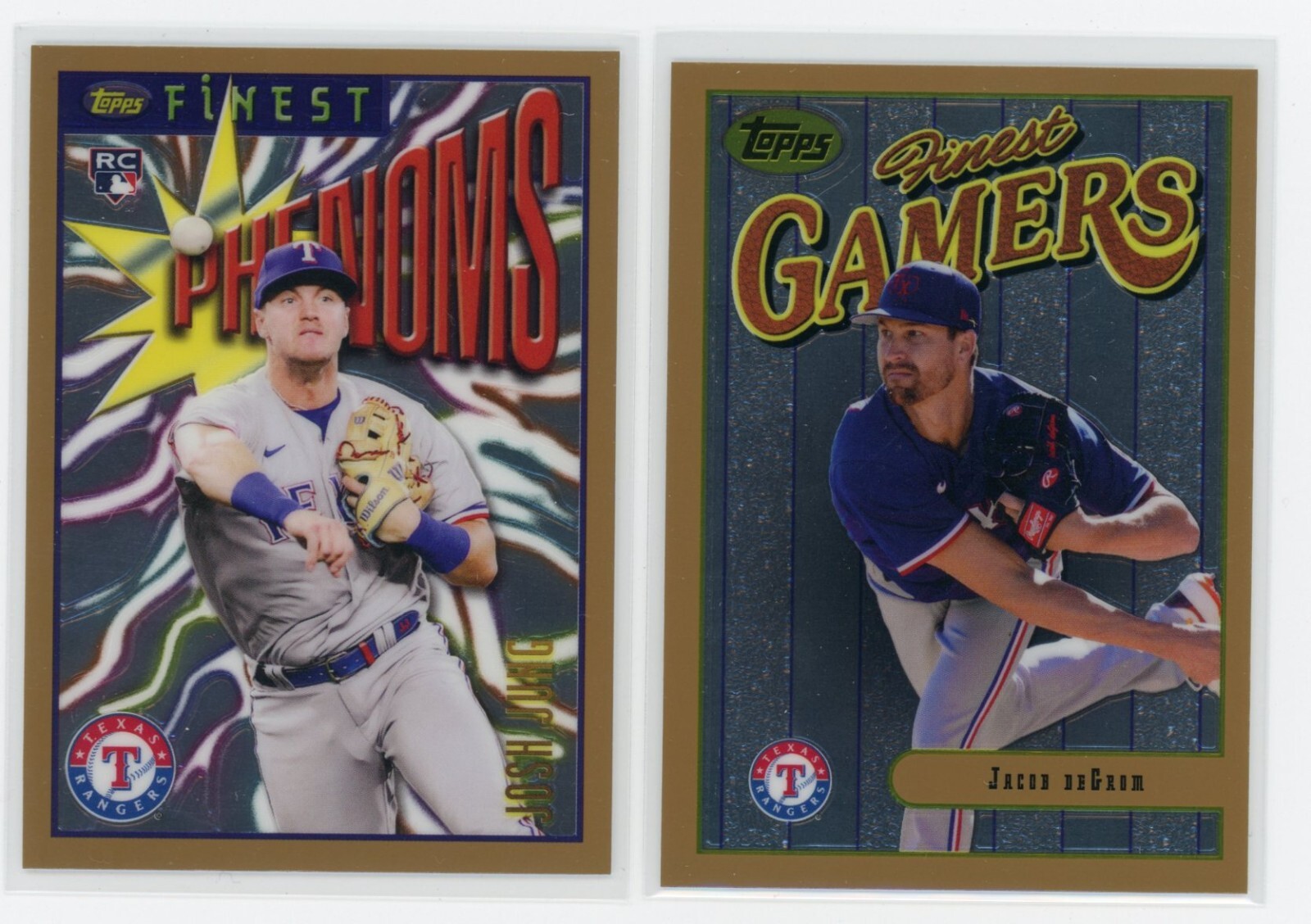 2023 Topps Finest Flashbacks Texas Rangers Team Lot (2 cards) w/ Jung ...