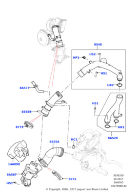 Land Rover Genuine Tube Outlet Coolant Pipe Fits Discovery New Defender ...
