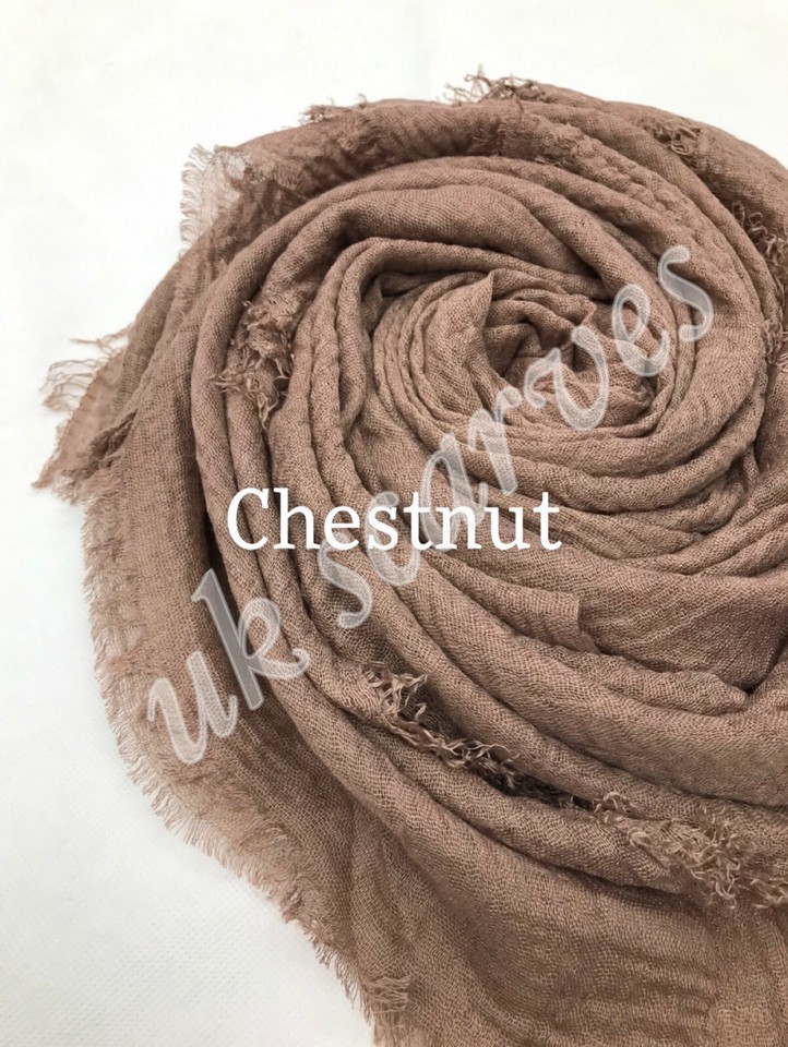 New Style Crinkle Scarf Hijab Plain Maxi Headscarf Crimp Scarves Shawl ...