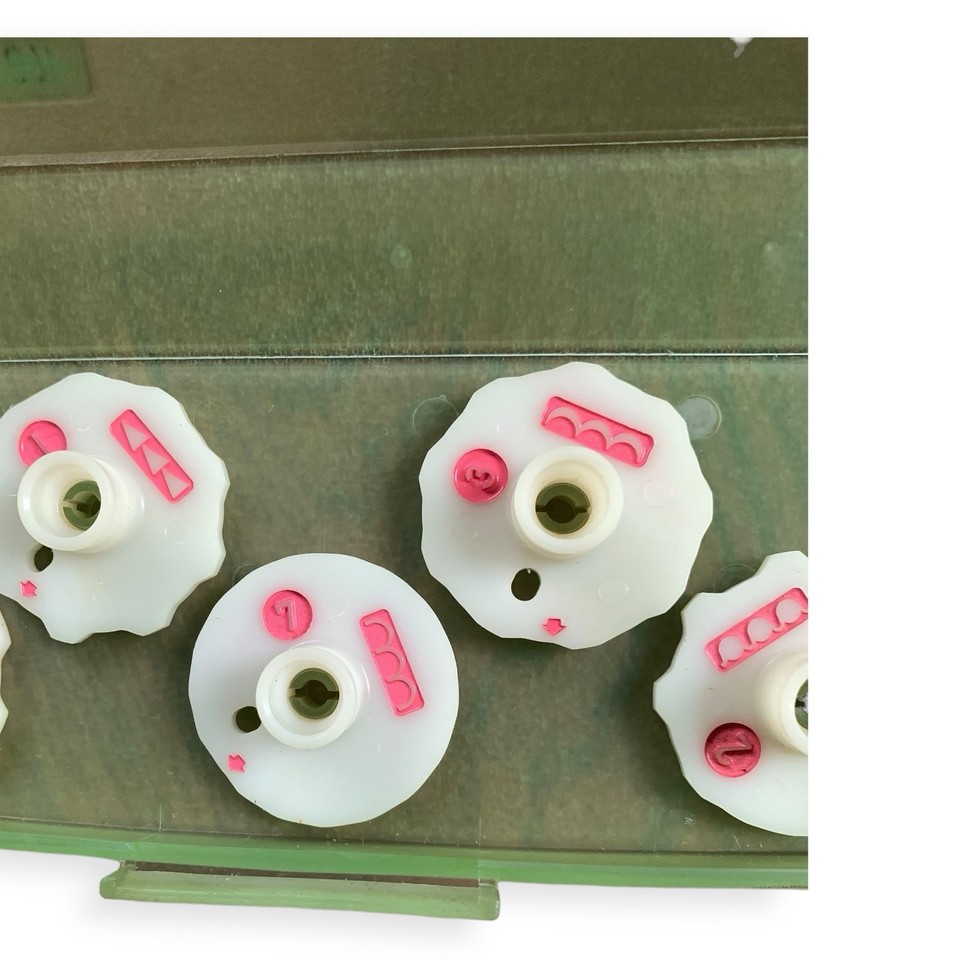 Vintage New Home Sewing Machine Pattern Cams with Case Full Set 7 PCs ...