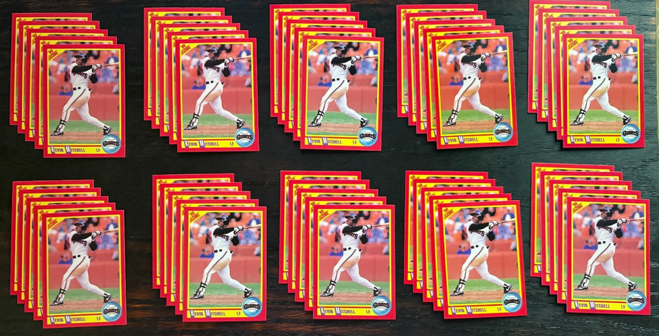 Kevin Mitchell Baseball Card Lot 50 Score 1990 #343 - Mint/Near Mint ...