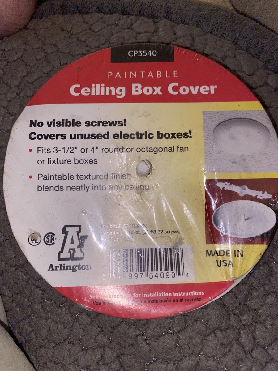 Round Ceiling Box Cover Hubbell RACO 1 Gang Round Silver Metal