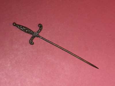 Victorian Art Nouveau Hand Crafted Repousse Sterling Sword Stick Pin | eBay