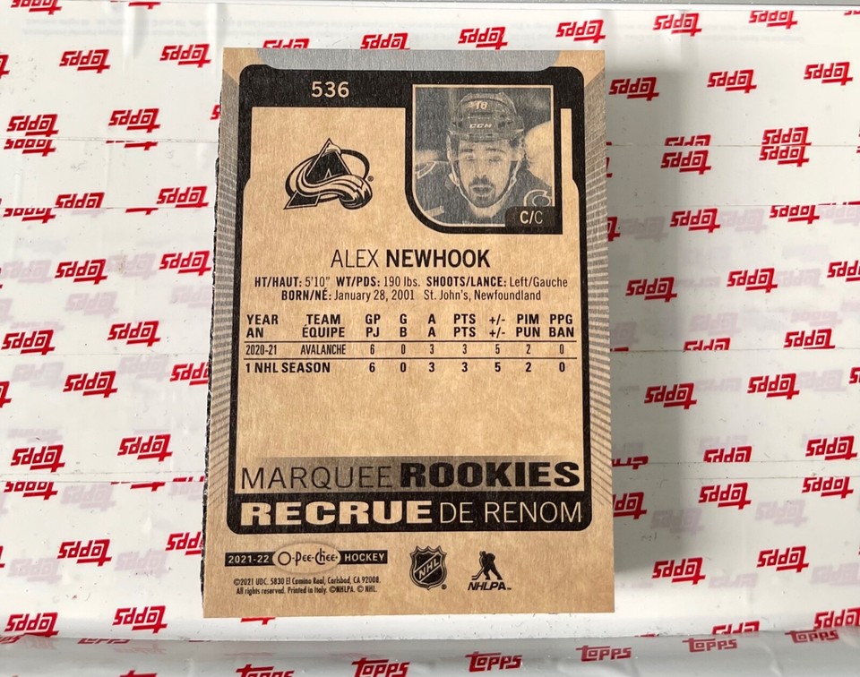 Alex Newhook Marquee Rookies 2021-22 O-Pee-Chee | eBay