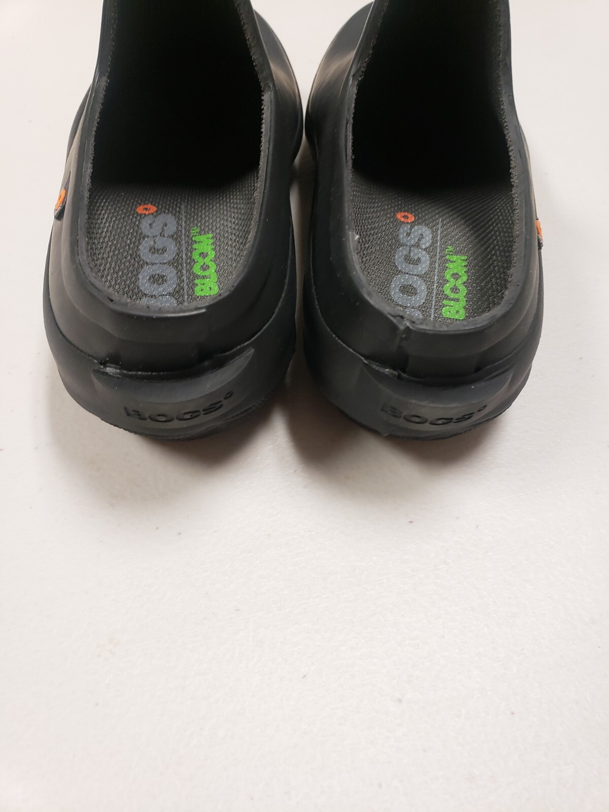 NIB BOGS Womens Patch Slip on Garden Clog Shoes Waterproof Rubber Black ...