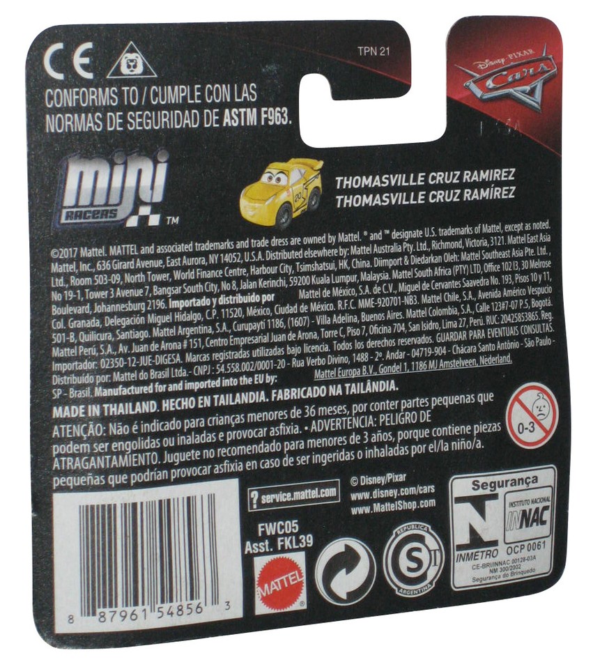 Disney Cars Movie Mini Racers (2017) Thomasville Cruz Ramirez Die-Cast ...
