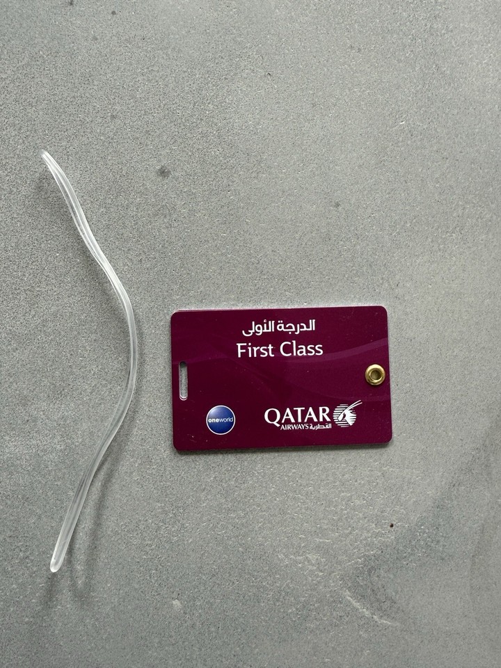 Qatar Airways - First Class Plastic Luggage Tag | eBay UK