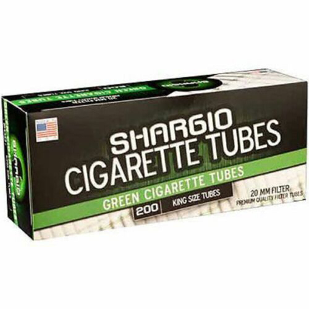 Shargio Green King Size Cigarette Filter Tubes - 200 Count Per Box ...