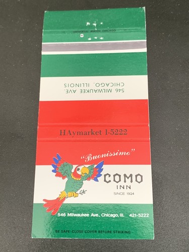 Matchbook Cover “Como Inn Since 1924” Chicago, Illinois | eBay