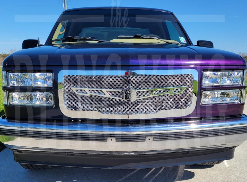1994-1997 GMC Sierra chrome grill dual weave mesh Tiarra grille | eBay