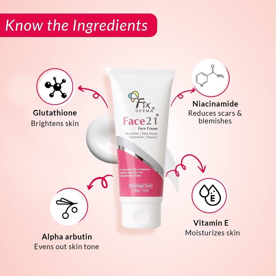 Fix derma Face 21 Cream Anti Ageing Cream for Women Skin Brightening ...