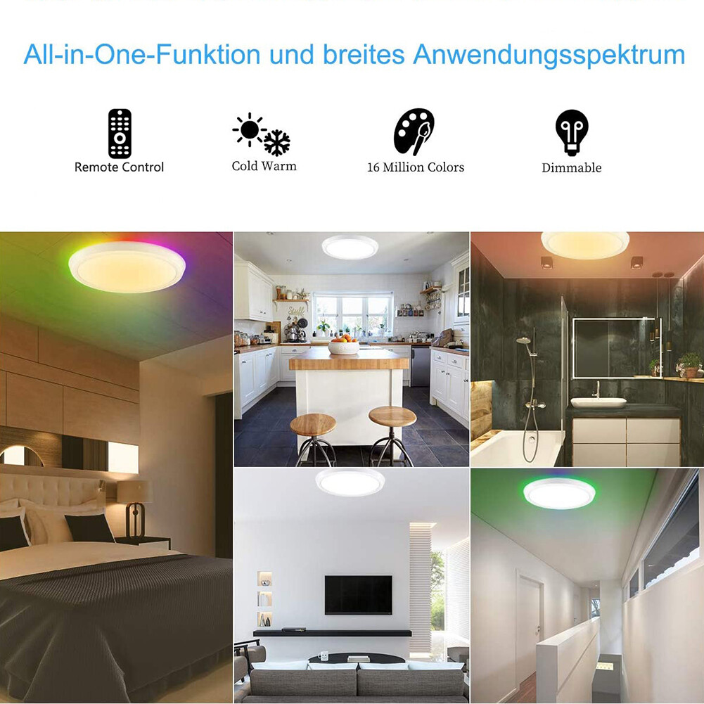 Modern Ceiling Lights Dimmable Led Panel Light PC Dimming Toning for ...