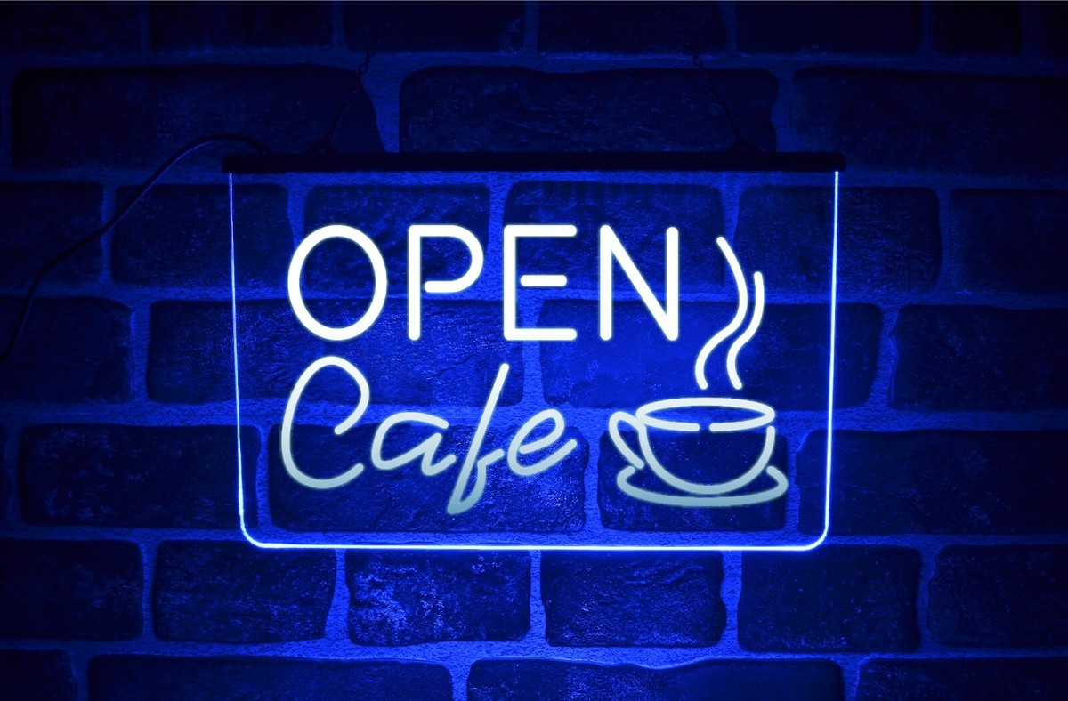 Neon Cafe Sign