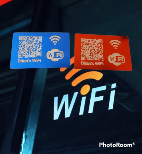 Gold Custom Engraved Wi-Fi Connection QR Code Cards | eBay