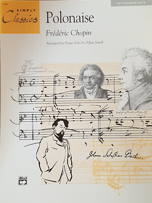 Polonaise Op 53 Chopin Solo Piano Arr Simply Classics Sheet Music Book ...