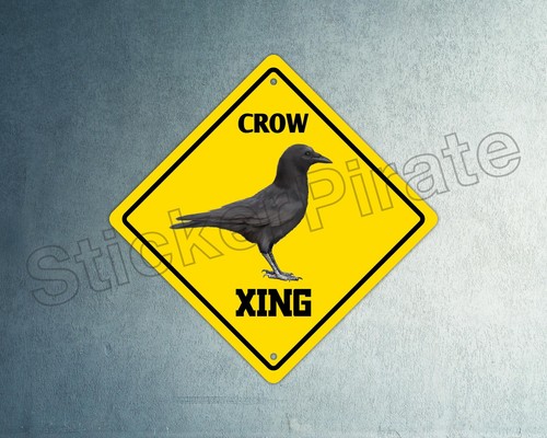 *Aluminum* Crow Crossing Funny Metal Novelty Sign 12"x12" | eBay