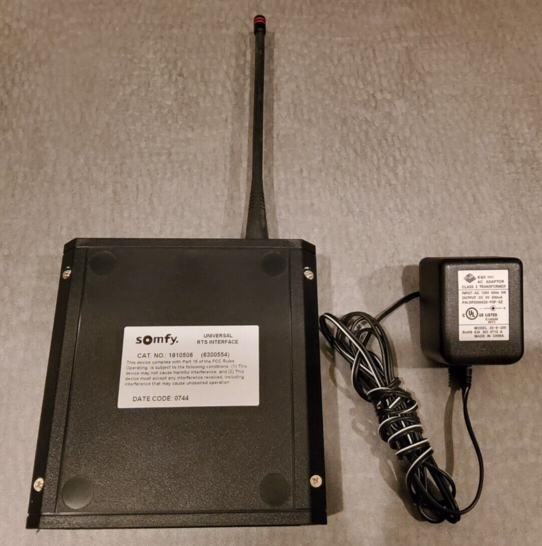 SOMFY UNIVERSAL RTS INTERFACE 5 Channel Dry Contact RS232 1810506 ...