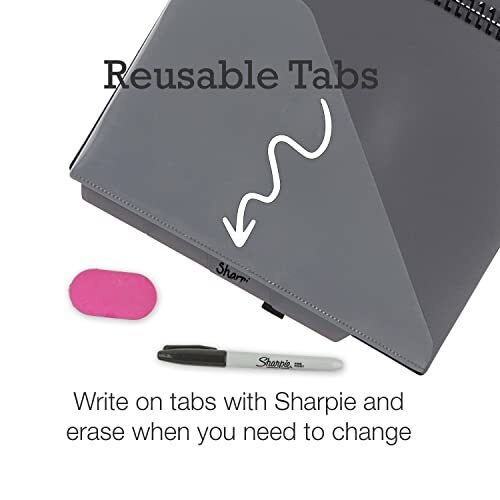 24 Pocket Poly Project Organizer with 12 Single Gray Notepad Included ...