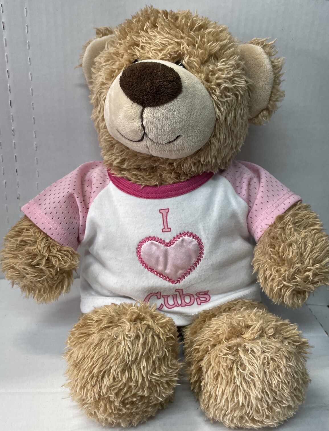 Build A Bear Chicago Cubs Bear 16" Plush Pink Heart I Love Cubs 🩷 | eBay