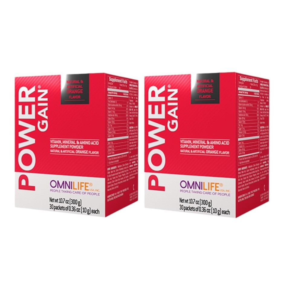 Power Gain / Power Maker Box with 30 packets 300 g. ( 2 Box ) Omnilife ...