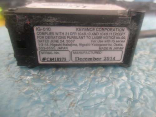 Keyence Intelligent-G Model: IG-010 Laser Sensor. T IG-010 ...